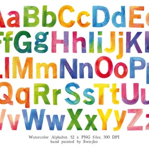 Digital Alphabet, Watercol Letters, Eric Carle Style, Very Hungry ...