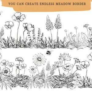 Flower Doodle Clipart Images, Design Elements - Flowers, Bumblebee ...