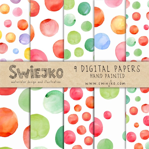 Watercolor Circles - Etsy