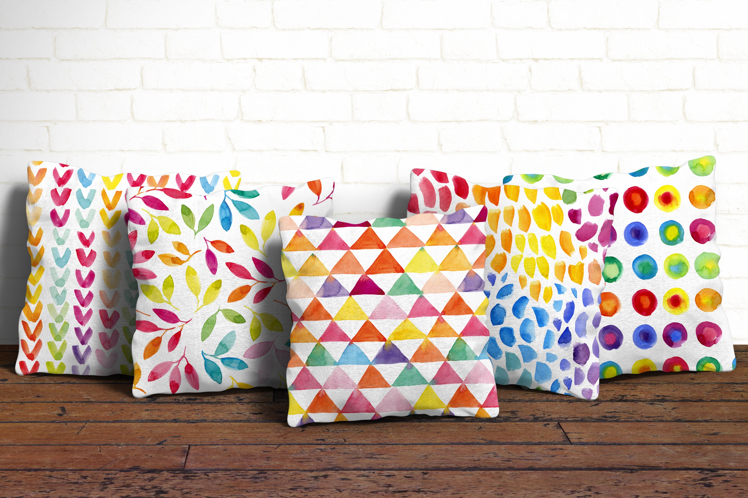 Watercolor Digital Paper happy hand painted background | Etsy