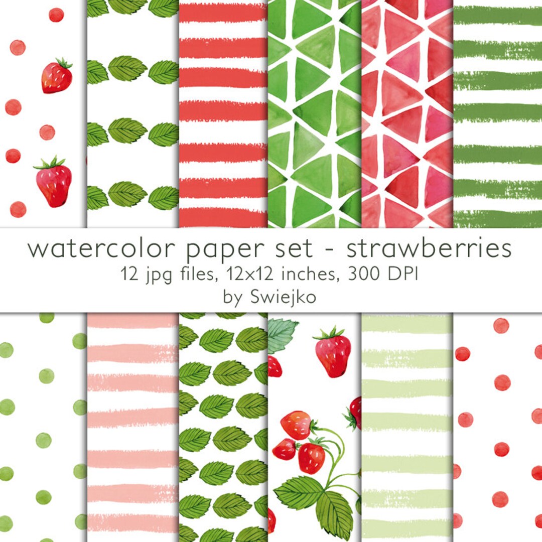 Watercolor Digital Paper, Hand Painted Floral Pattern, Seamless ...