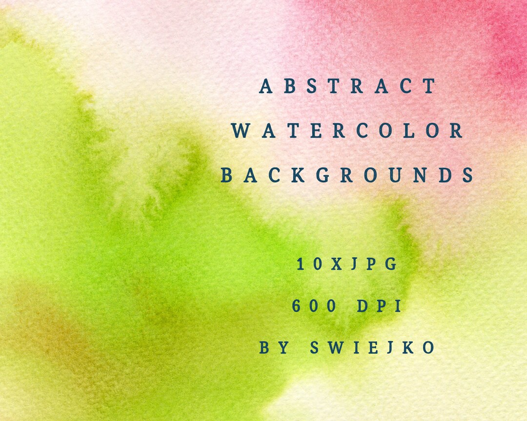 Digital Background Set, Hand Painted Abstract Watercolor Paper ...