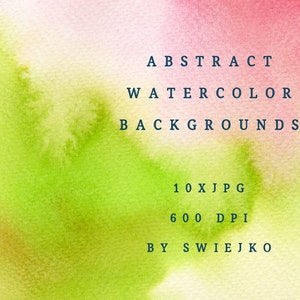 Digital Background Set, Hand Painted Abstract Watercolor Paper ...