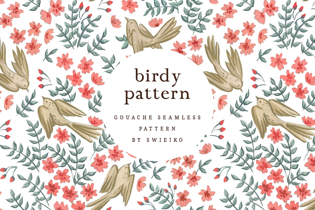 Love Birds Background, Birds Pattern, Wedding Digital Paper, Seamless ...
