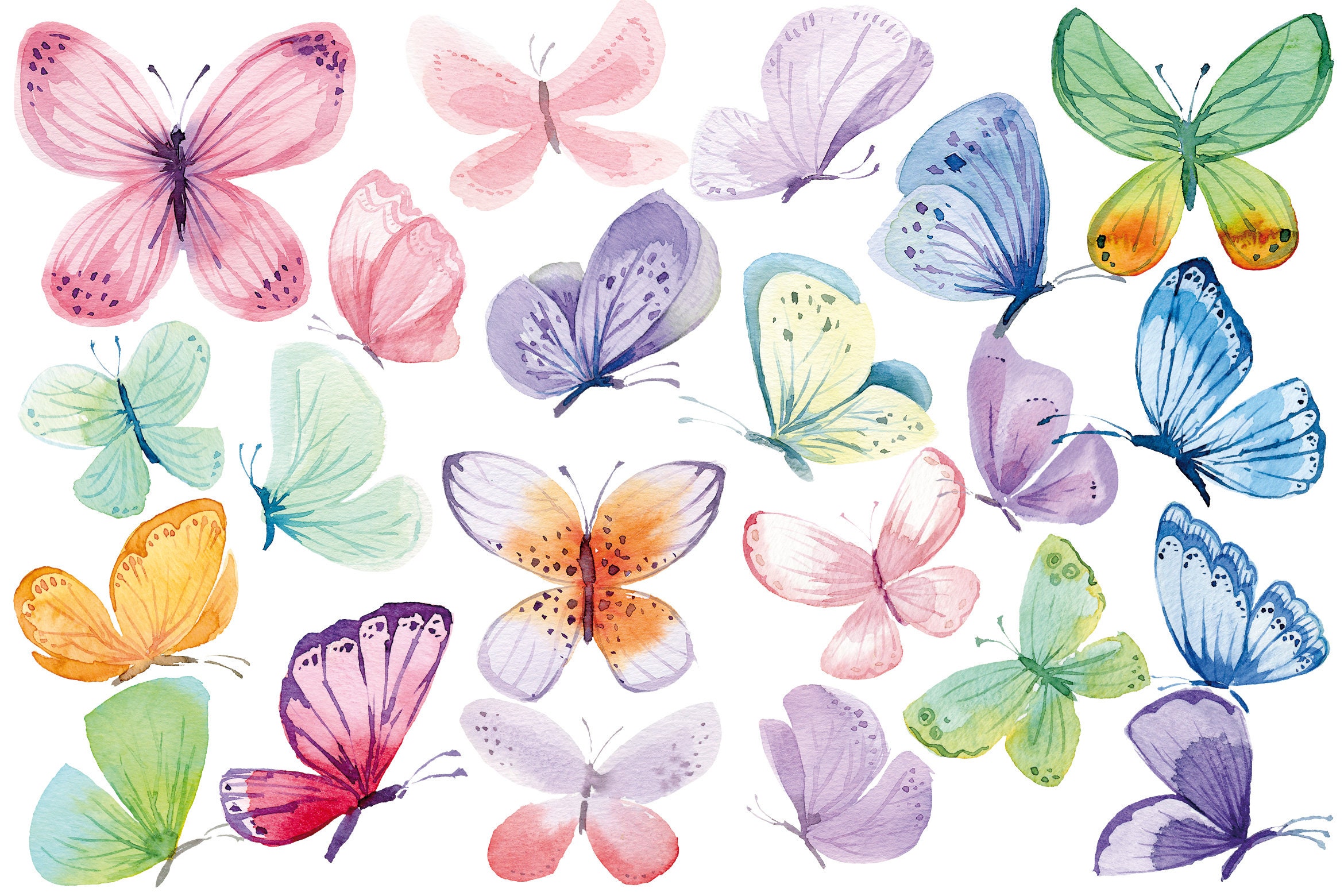 Butterfly Clipart Watercolor Clipart Watercolor Butterfly - Etsy