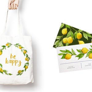 Lemon Garland, Summer Digital Clipart, Watercolor Clipart, Hand Painted ...