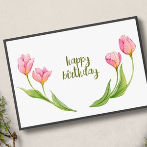 Tulip Clipart, Birth Month Flowers, Aprilflower, Watercolor Clipart Set ...