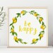 Lemon Garland, Summer Digital Clipart, Watercolor Clipart, Hand Painted ...