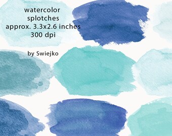 16 Red Watercolor Splotches, Splatters, Brush Strokes Red Watercolor ...