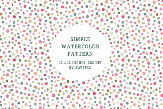 Seamless Digital Paper Watercolor Dots Pattern Scrapbook - Etsy