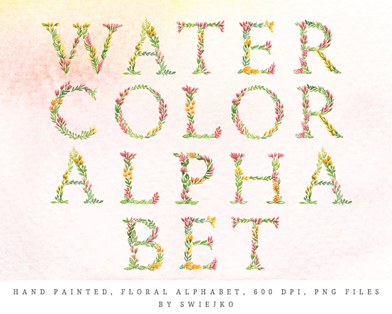 Digital Alphabet, Watercol Letters, Abcs, ABC, Scrapbooking, Stationery ...