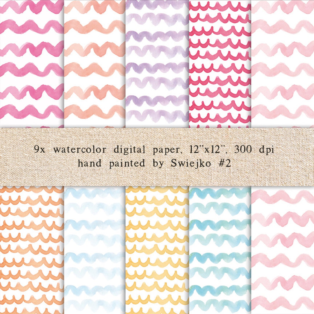 Watercolor Digital Paper, Seamless Watercolor Pattern, Pastel Colors ...