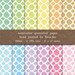 Watercolor Digital Paper, Watercolor Quatrefoil Set, Hand Painted ...
