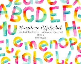Alphabet Clipart, Colorful Alphabet Letter Clip Art, Upper and ...