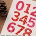 Christmas Numbers, Watercolor Clip Art, Typography, Letters, Holiday ...
