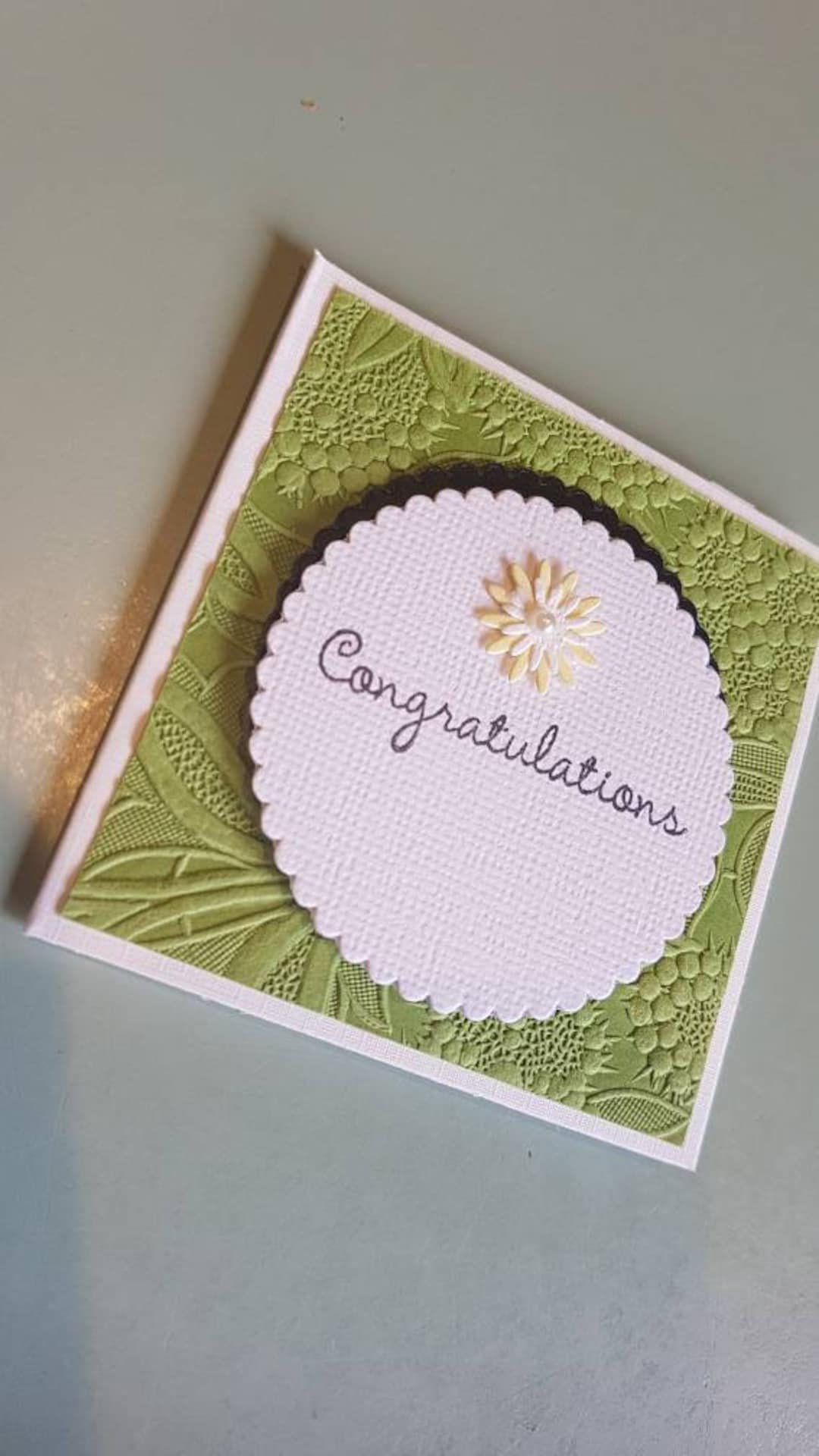 Embossed Congratulations Card - Etsy