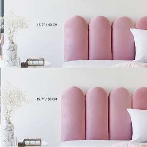 Upholstered Hurdles Wall Panels, Rounded Fence Headboard, Bed Padded ...