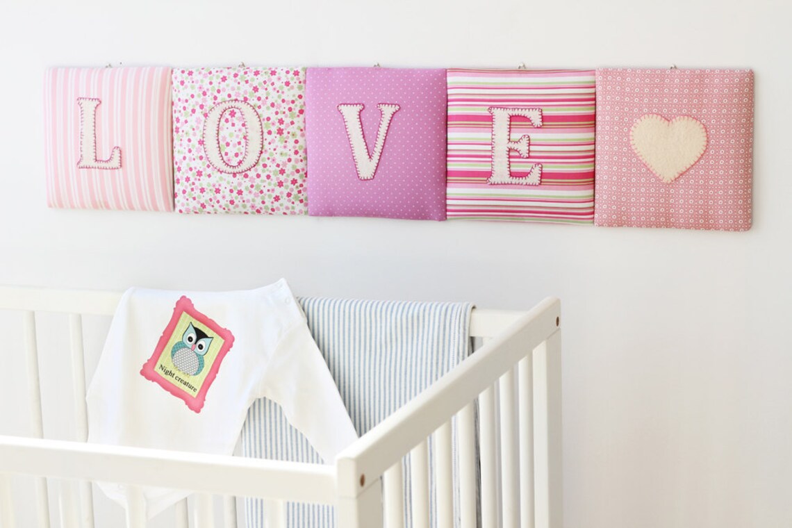 Nursery Name Sign Name Banner Nursery Decor Buchstaben - Etsy