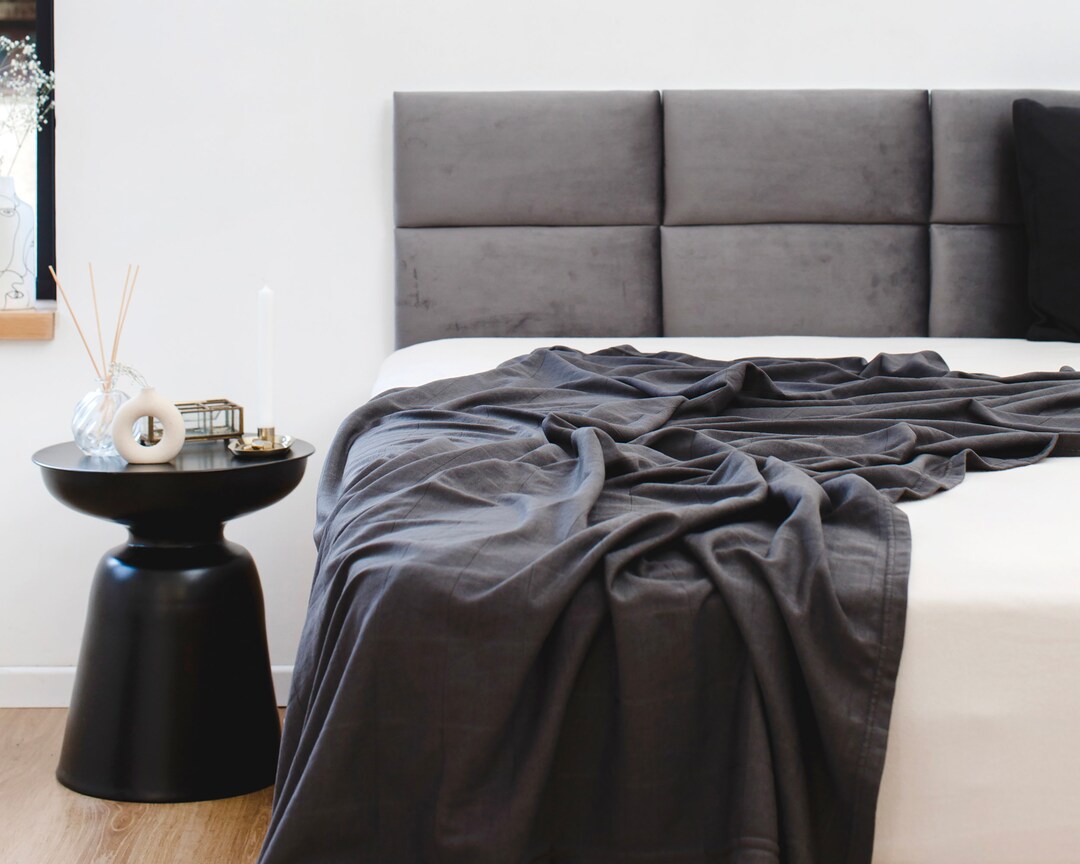 Velvet Headboard, Wall Mounted Rectangular Padded Panels, Soft ...