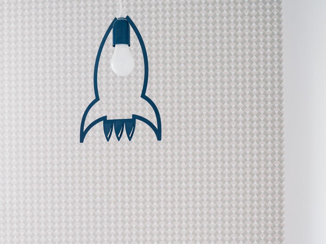 Children Ceiling Light, Kid's Lamp, Rocket Ship Lighting, Space Ship ...