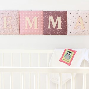 Personalized Embroidered Letters, Nursery Name Sign, Baby Name Banner ...