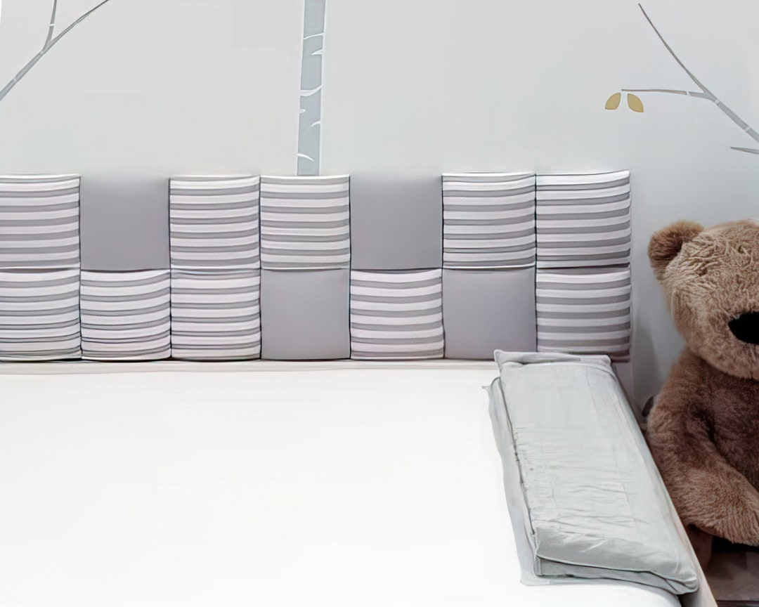 Headboard Tiles, Upholstered Soft Wall Panels, Wall Padding, Kid's Room ...