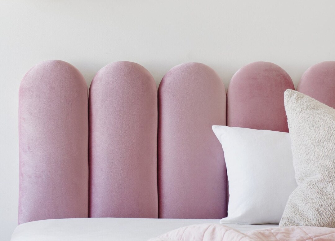 Wall Headboard, Upholstered Panels, Colorful Contemporary Fabric Wall ...