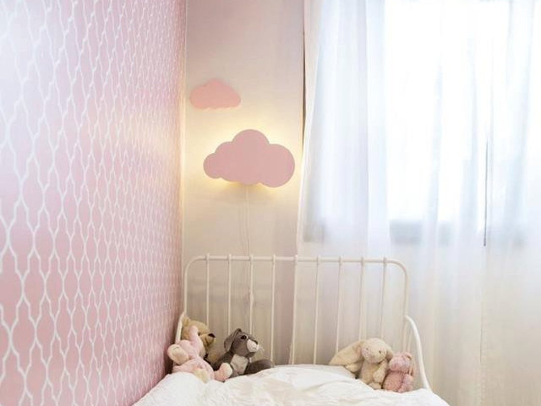 Pink Cloud Night Light, LED Night Light, Pastel Room Decor, Nursery ...