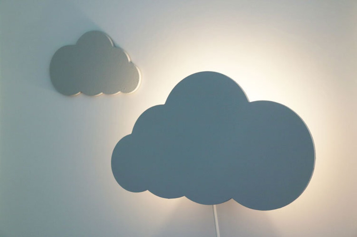 CLOUD NIGHT LIGHT Pastel Blue-cloud Shaped Led Wall - Etsy