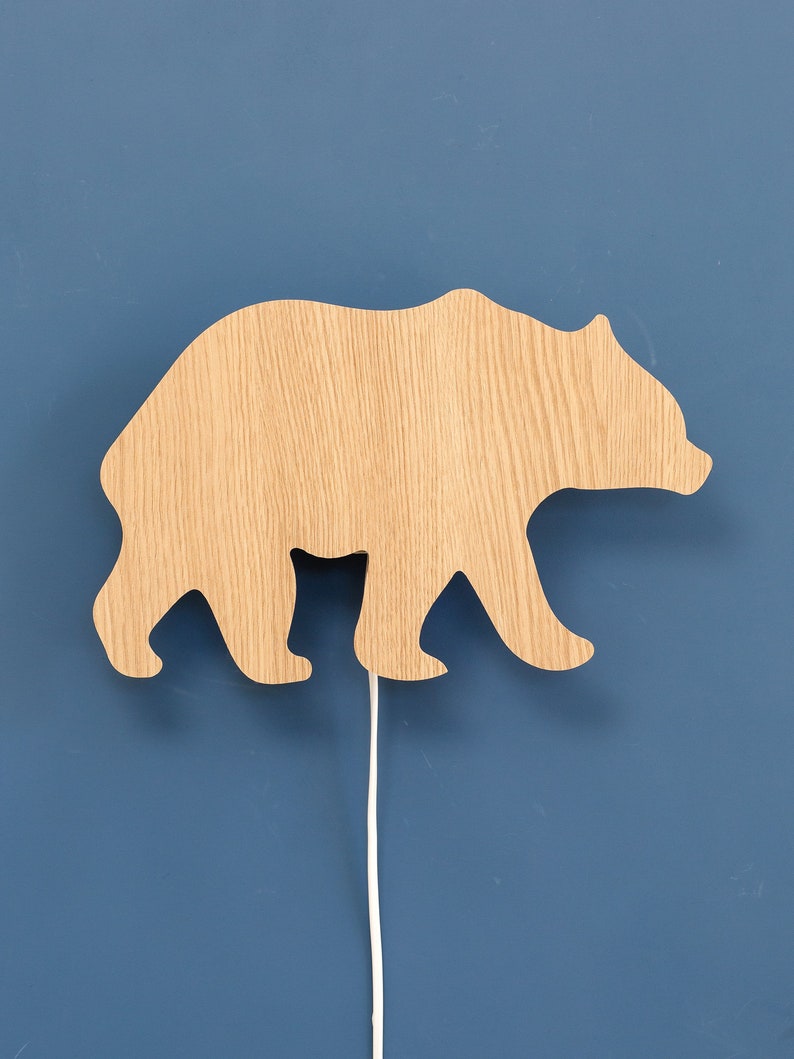 Night Light Nursery Light Bear Light Woodland Decor Modern - Etsy