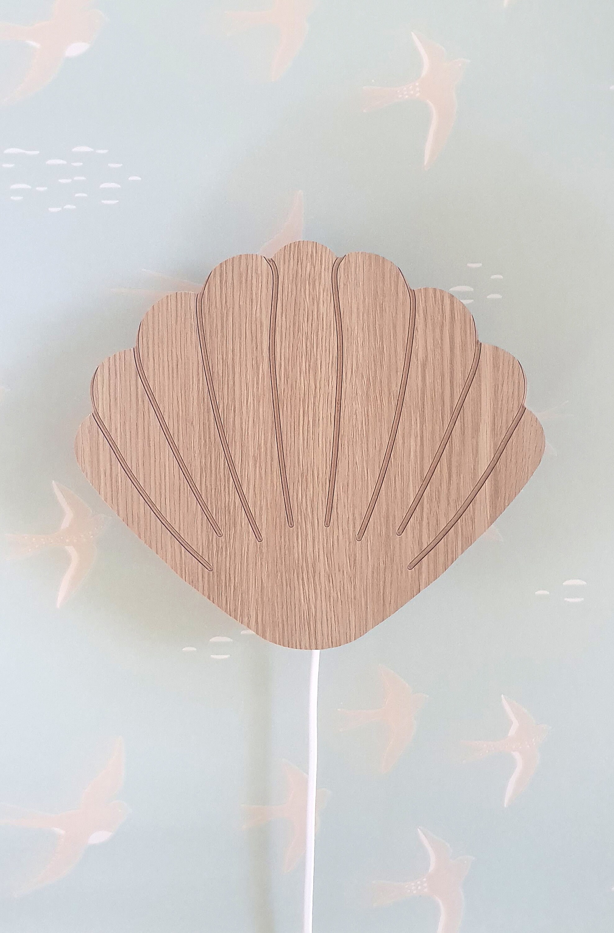 Wall Night Light Nursery Light Seashell Wall Decor Wooden | Etsy