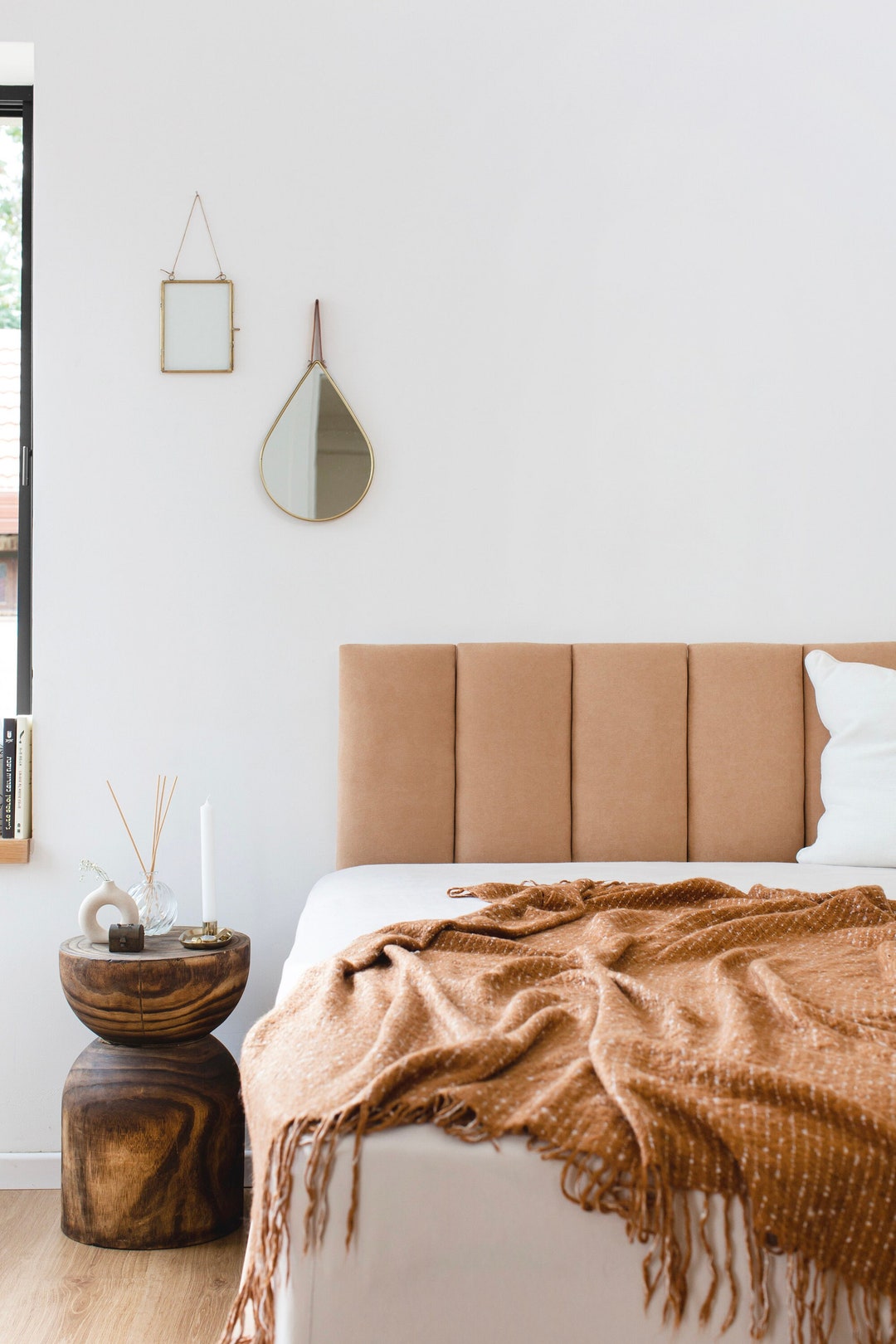 Corduroy Headboard, Upholstered Soft Decorative Wall Panels, Cozy ...