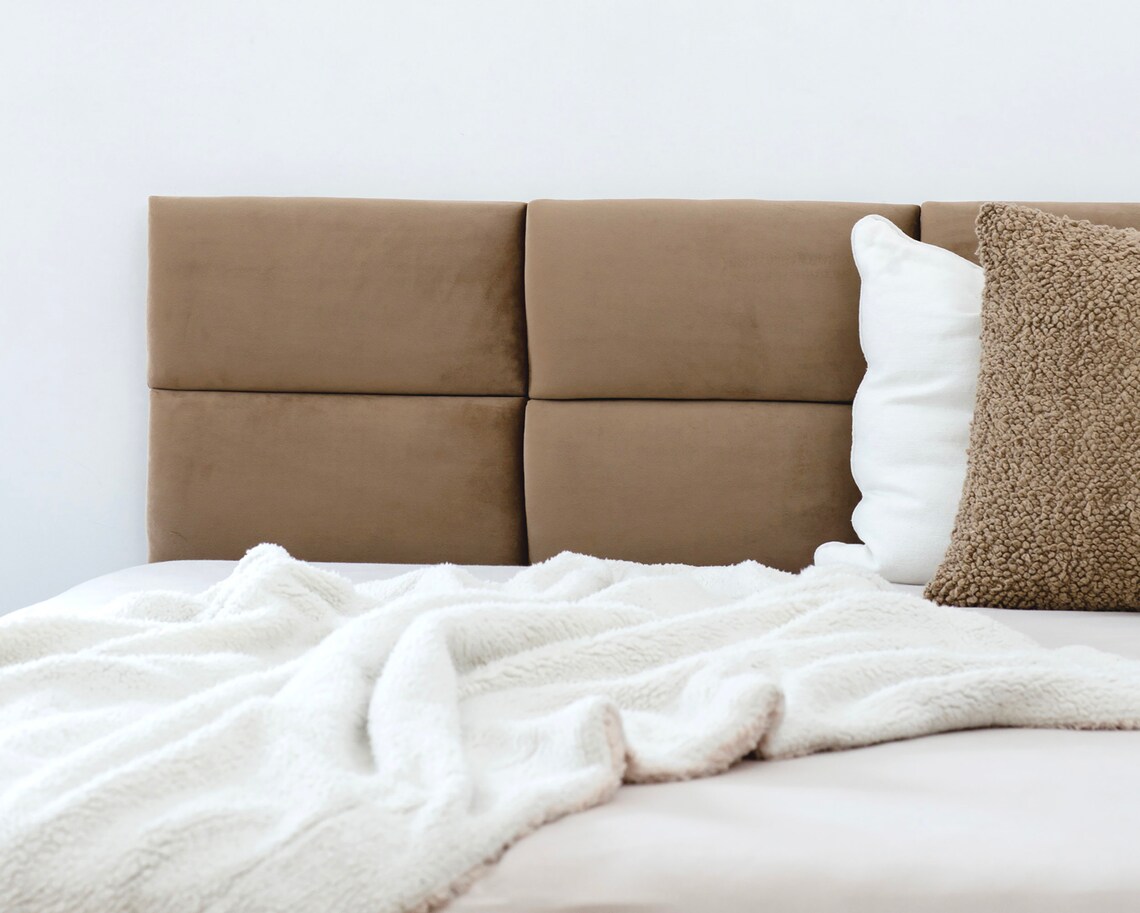 Headboard Wall Panels, Bed Padded Boards, Velvet Decorative Wall ...