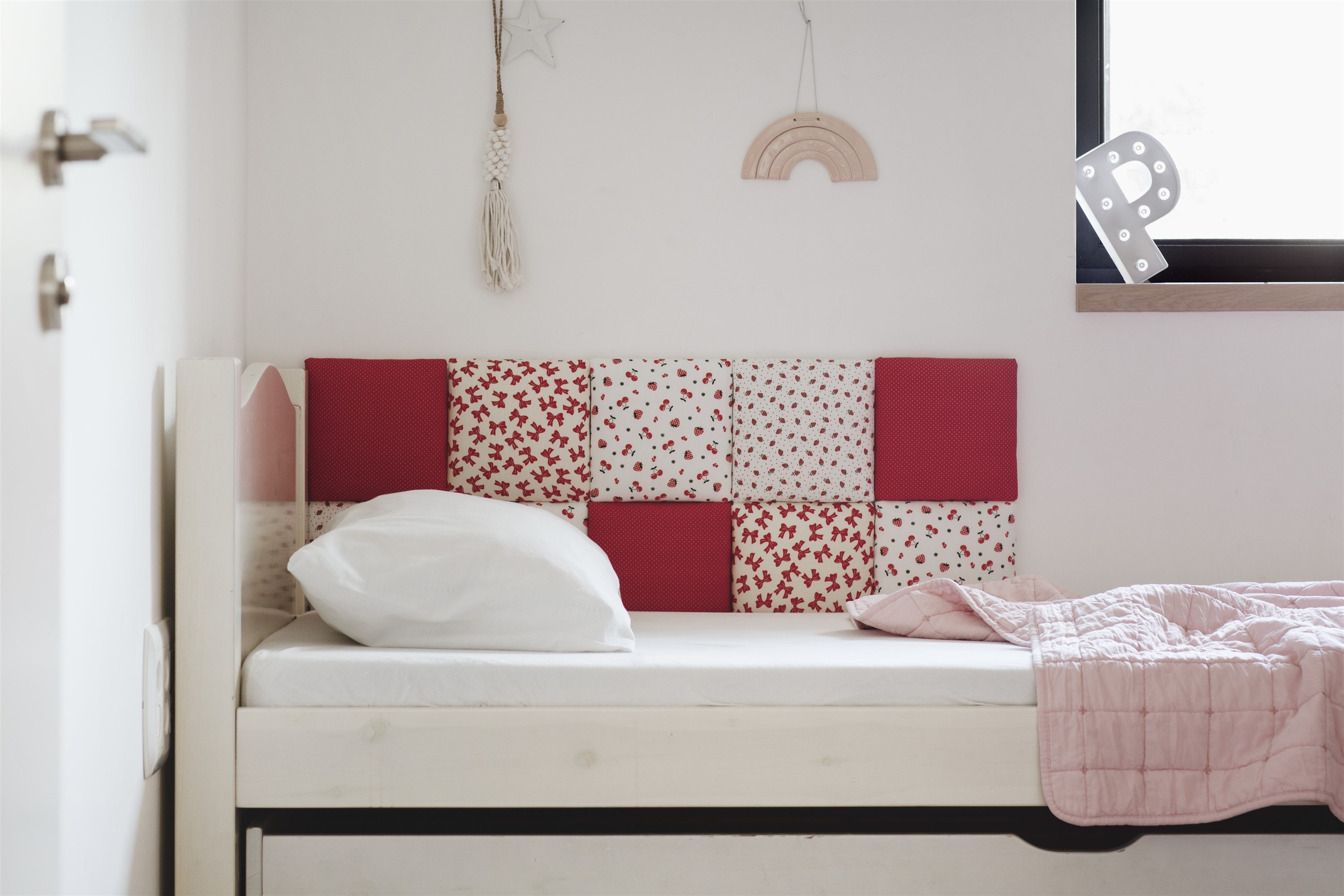 Upholstered Fabric Soft Anti-collision Wall Panels, Padded Cotton ...