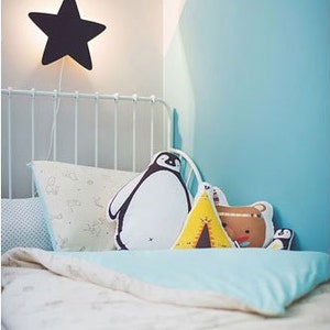 Pink Star Night Light, Led Wall Lamp for Nursery, Kids Decoration ...