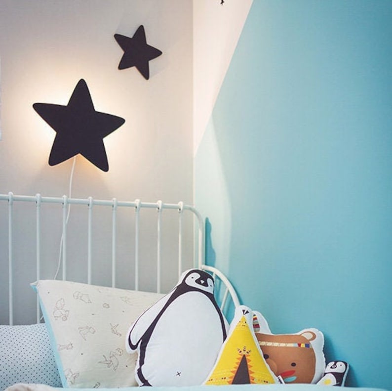Star Night Light, LED Wall Lamp, Kids Wall Lights, Children Night Light ...