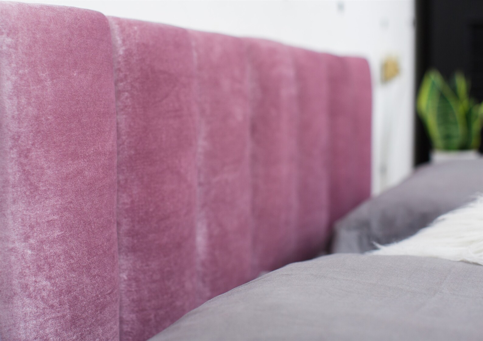 Upholstered Wall Panels, Velvet Padded Headboard Tiles, Soft Bed Head ...