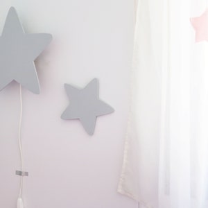 Pink Star Night Light, Led Wall Lamp for Nursery, Kids Decoration ...