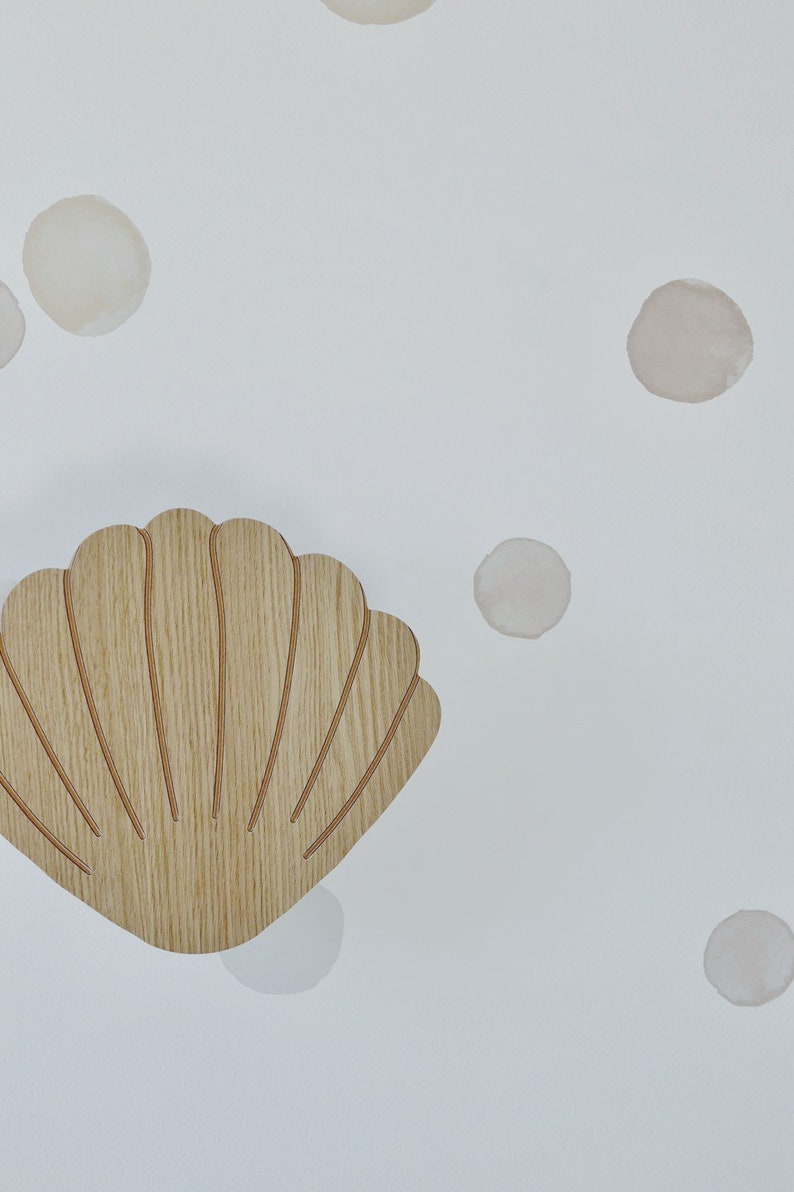 Wall Night Light Nursery Light Seashell Wall Decor Wooden | Etsy