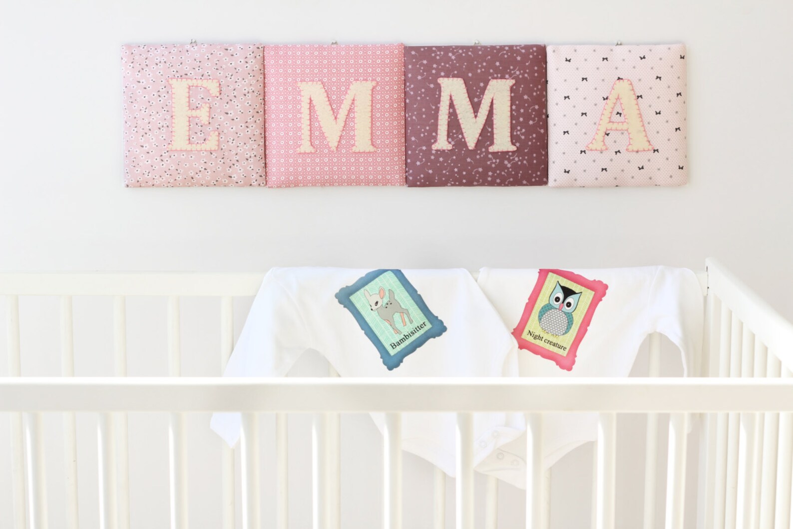 Personalized Name Sign, Decorative Name Banner, Pink Mix, Nursery Wall ...