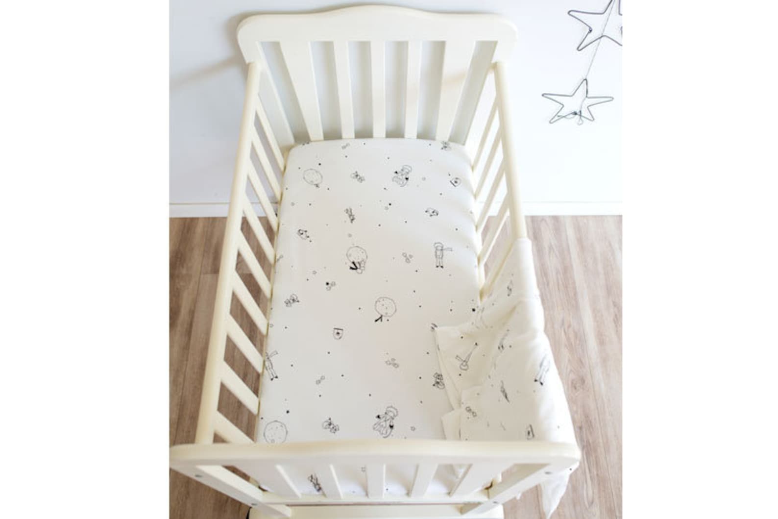 The Little Prince Mini Crib Sheets Grey Crib Bedding Gray | Etsy