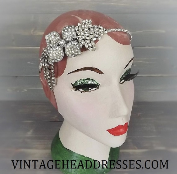 Vintage Headpiece, Vintage Headband, 1930's, 1940's, … - Gem