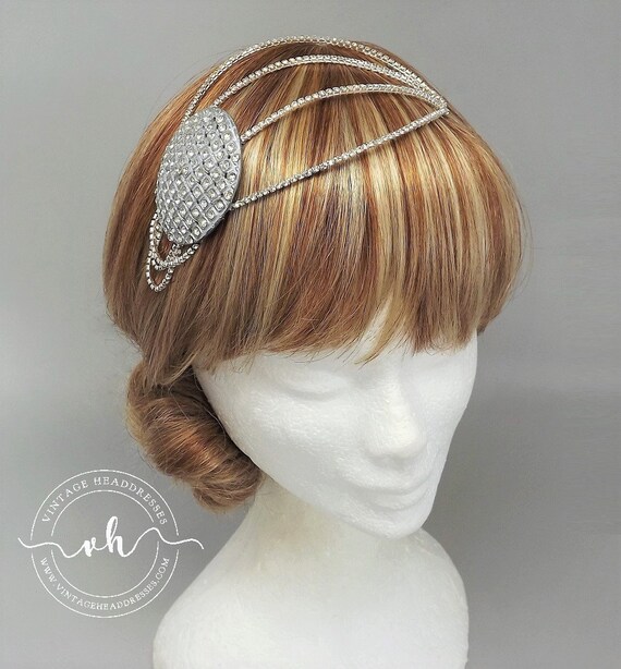 Vintage Art Deco Juliet Cap, Art Deco Skull Cap, Brid… - Gem