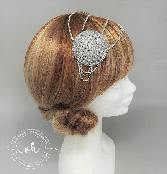 Vintage Art Deco Juliet Cap, Art Deco Skull Cap, Brid… - Gem