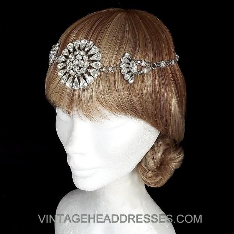 Vintage Rhinestone Forehead Band, Bridal Circlet, Vintage Circlet ...