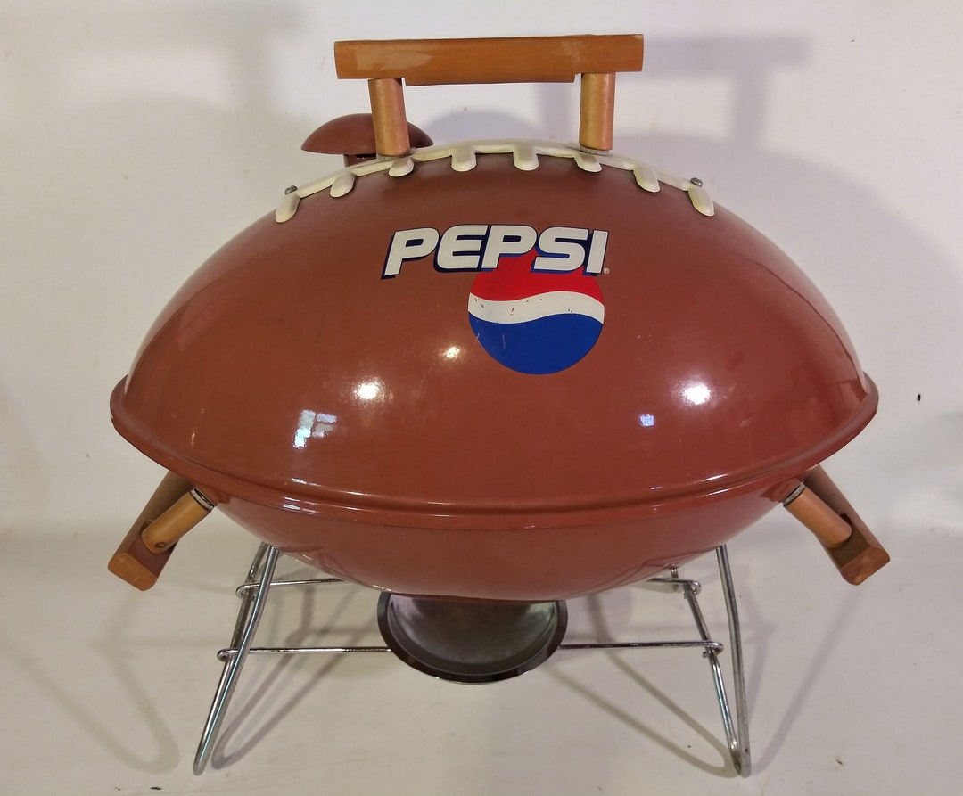 Pepsi Football Shaped Tabletop Tailgate BBQ Grill - Etsy