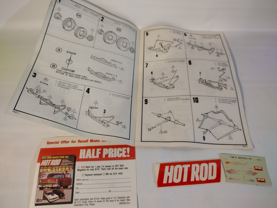 Revell Hot Rod Custom Model A Pickup 1/25 Model Kit 1986 - Etsy