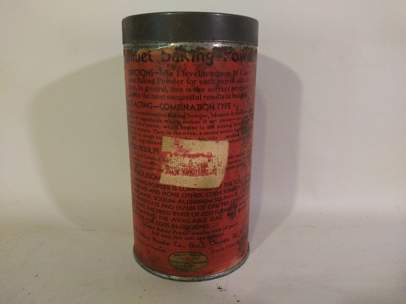1930s Calumet Baking Powder 1lb Tin Indian Chief - Etsy
