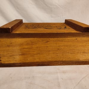 Rustic American Wildlife Wooden Ammo Crate Box With Whitetail Deer Art ...