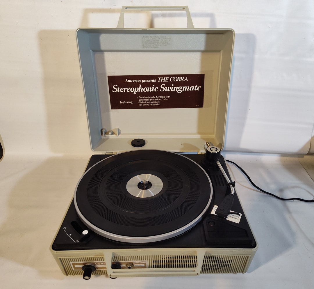 Vintage Emerson Cobra Stereophonic Swingmate Portable Phonograph Record ...
